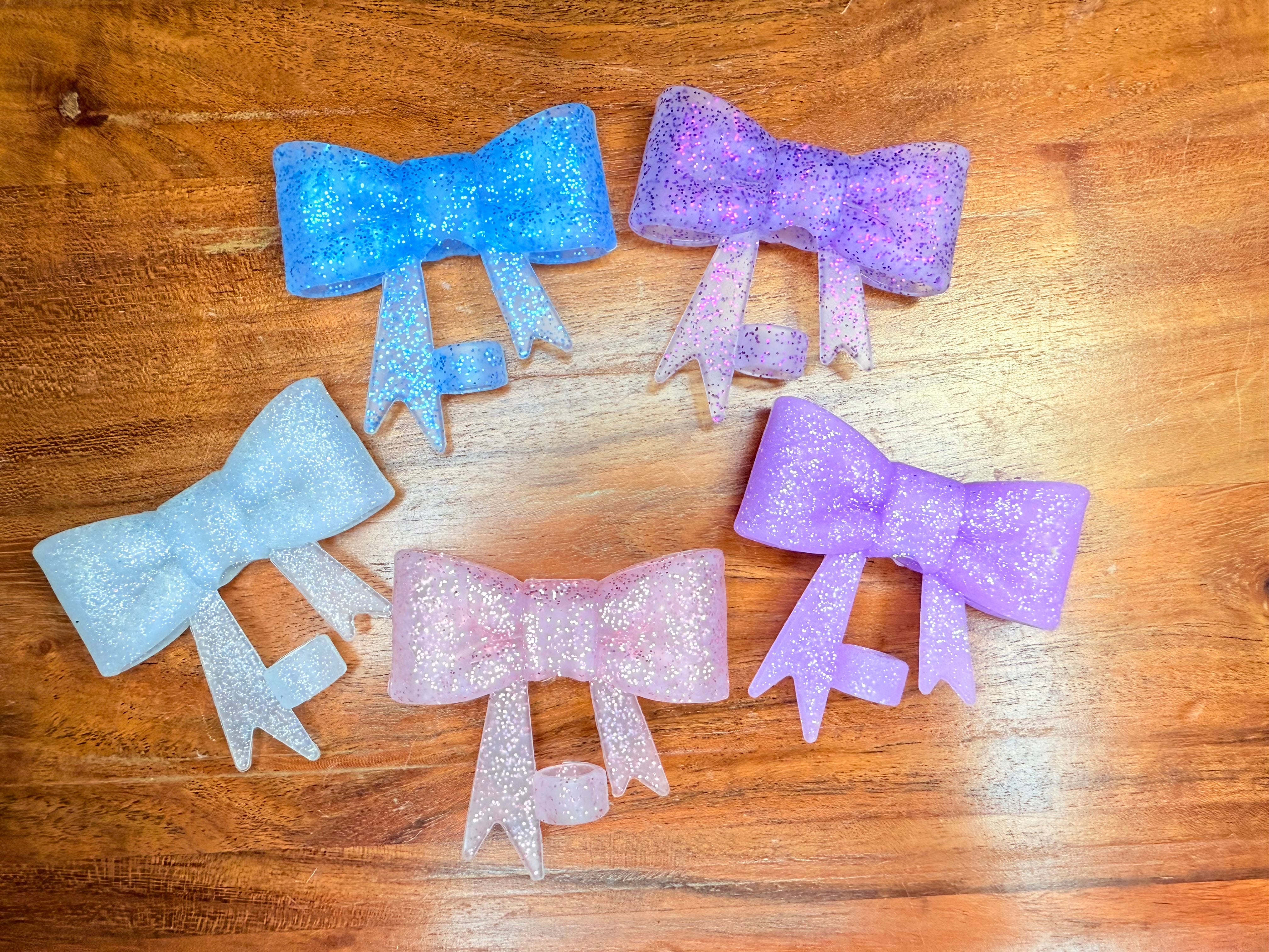 Overload glitter Strawtopper bows – Fire and Hyde Bead Supply