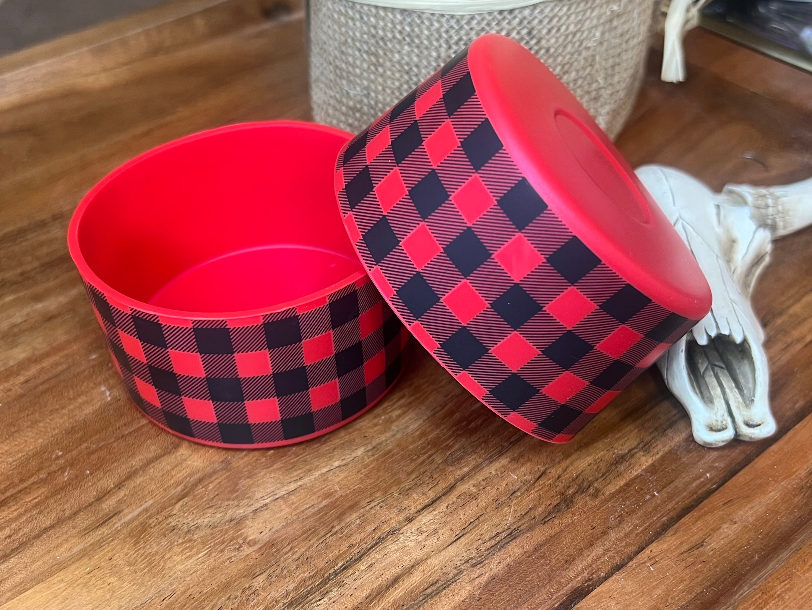Red and black plaid tumbler boots – Fire and Hyde Bead Supply