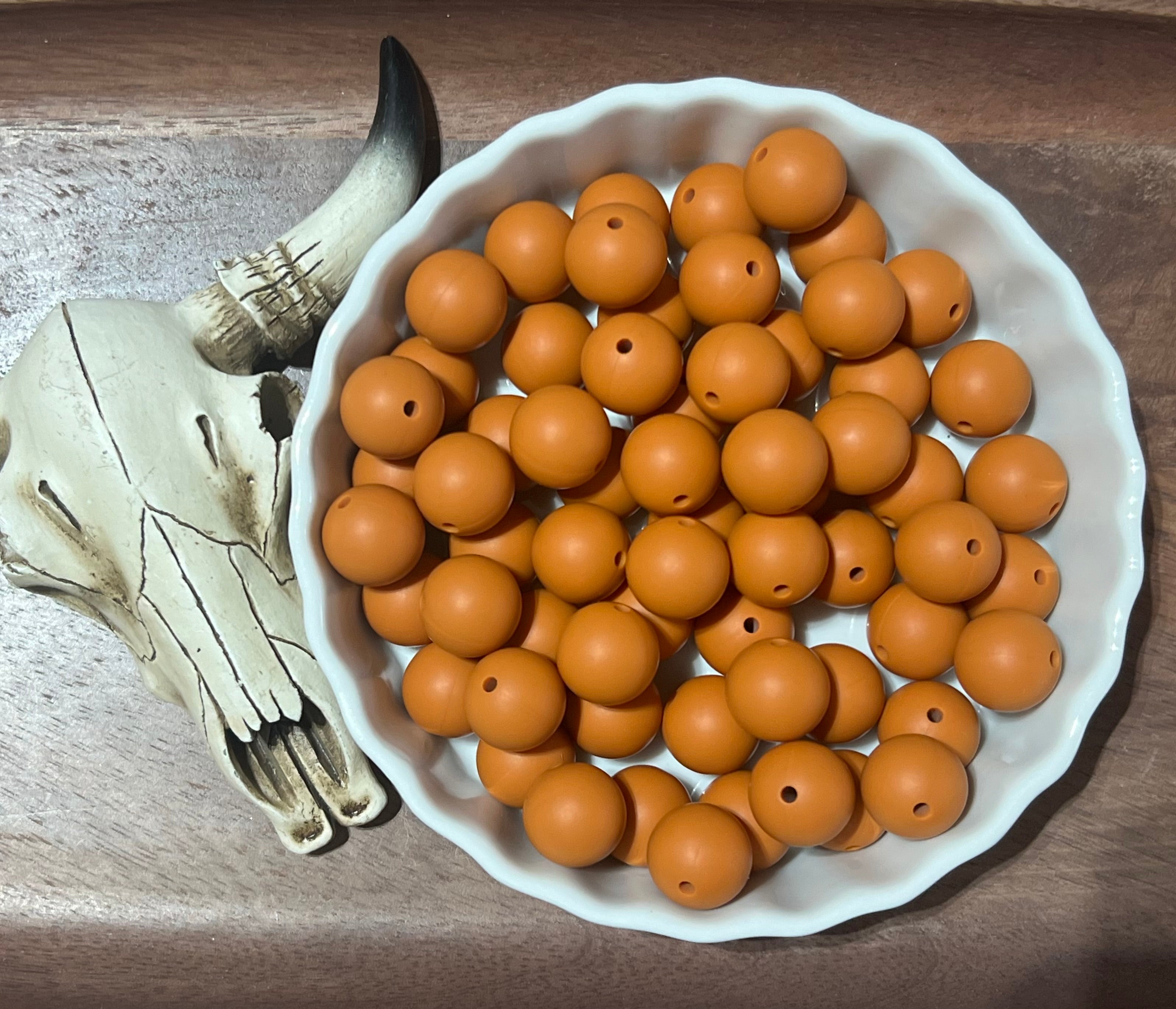 15mm Rust orange bead – Fire and Hyde Bead Supply