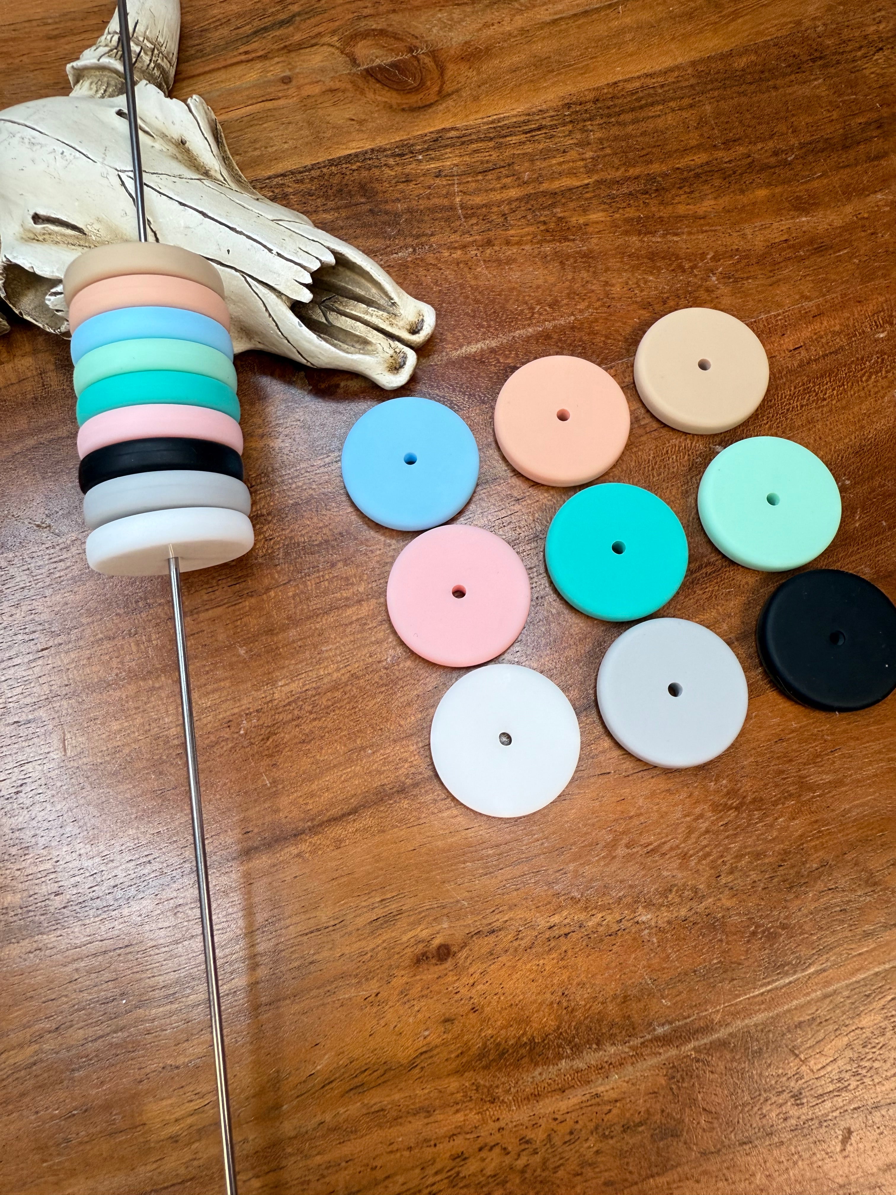 25mm silicone discs spacers – Fire and Hyde Bead Supply