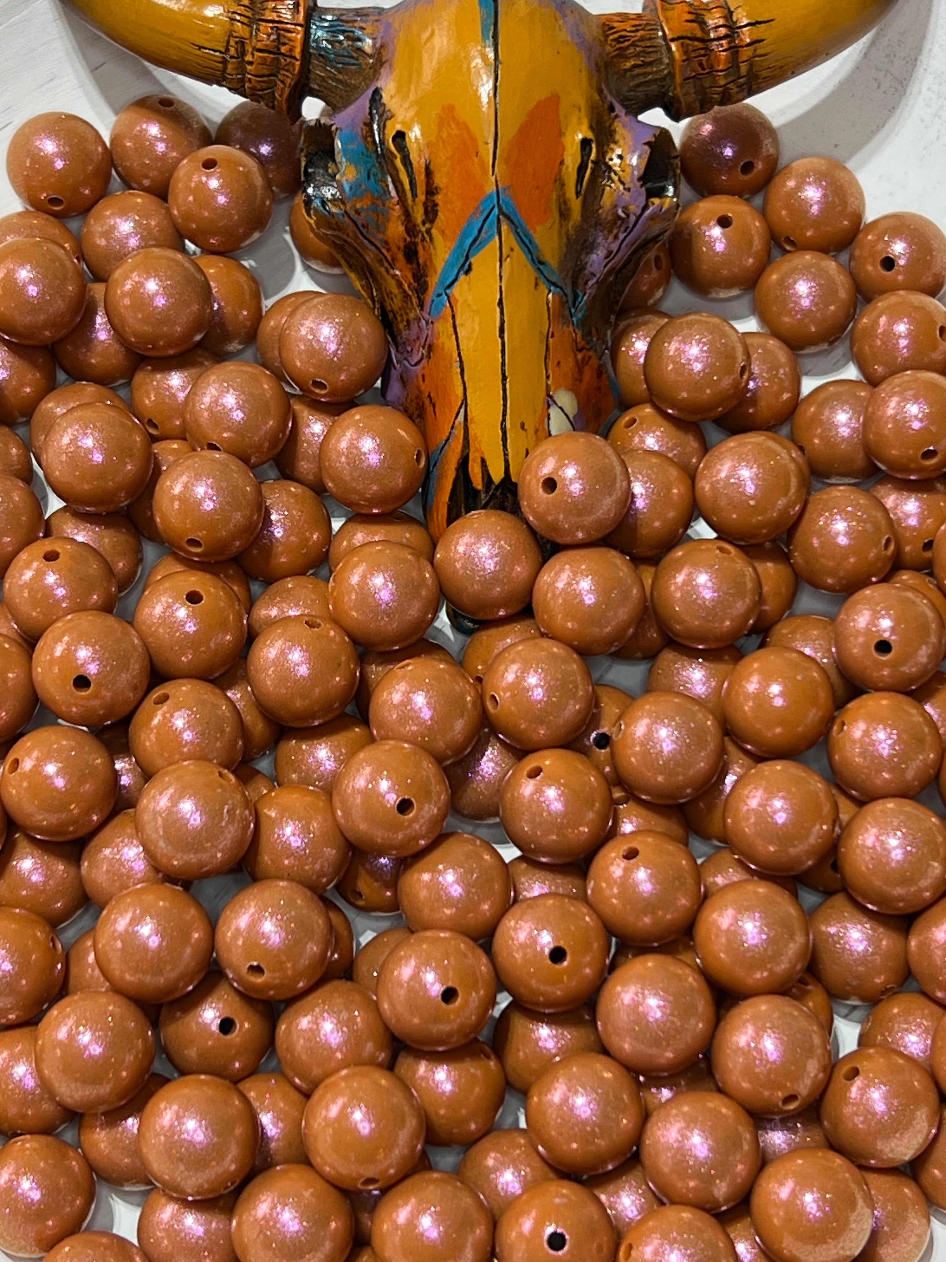 15mm Opal Rust orange bead – Fire and Hyde Bead Supply