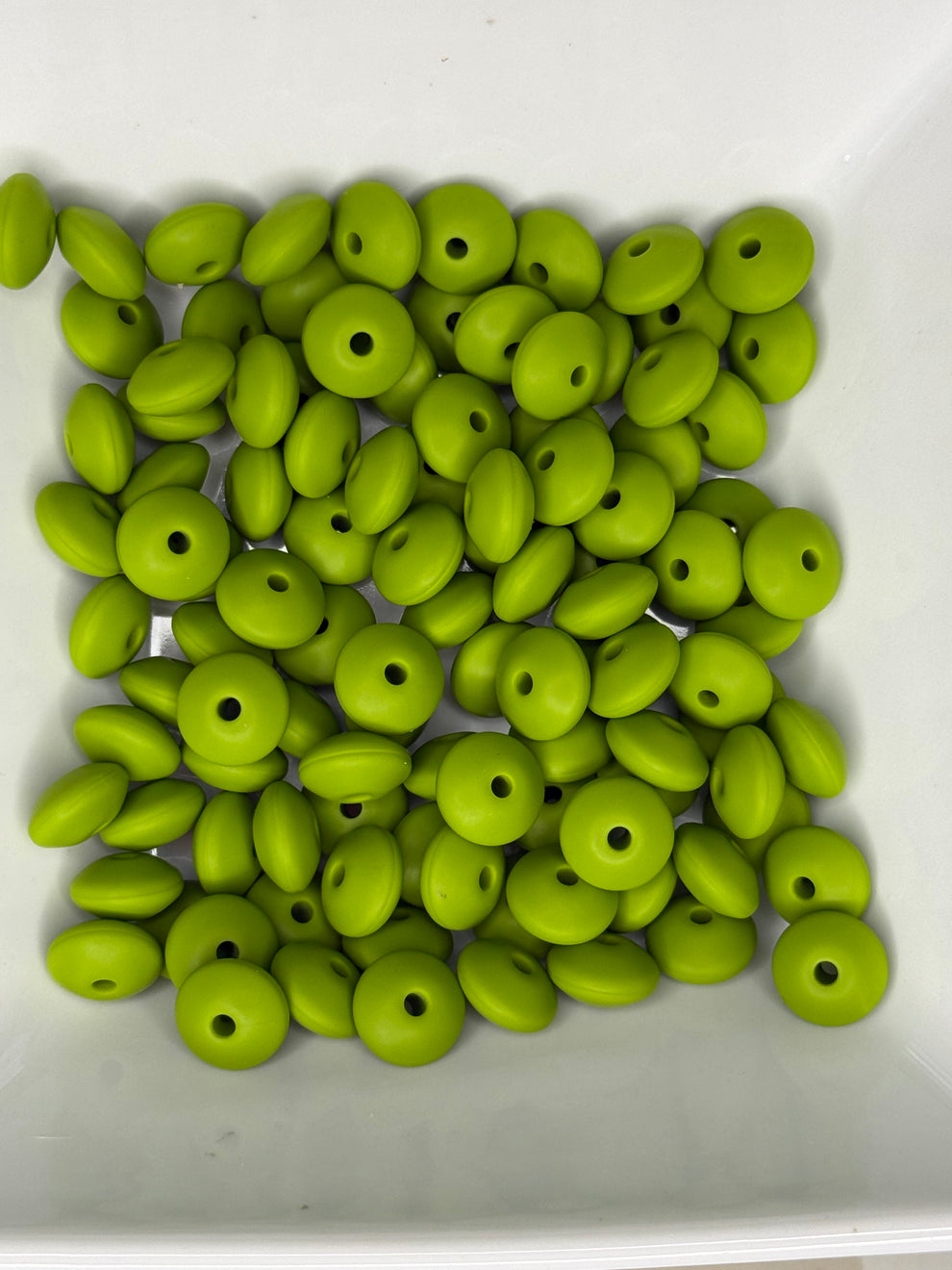 12mm army green lentils (pack of 5) – Fire and Hyde Bead Supply